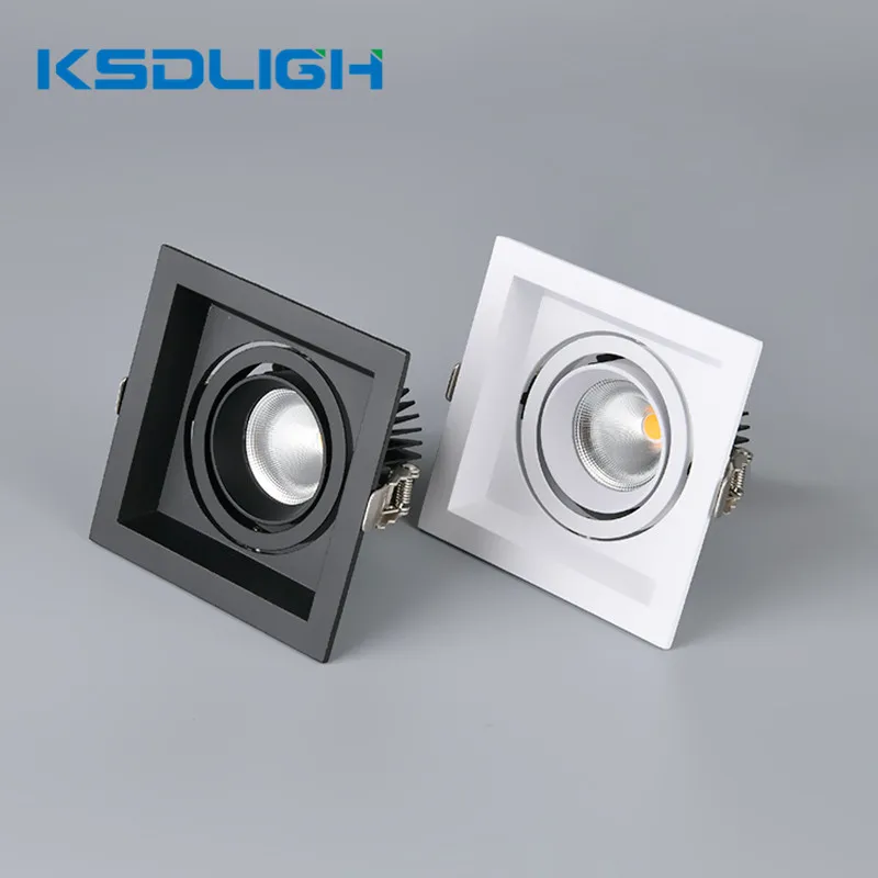 Gu10-Mr16-LED-Ceiling-Downlights-Frame-Recessed-Square-Rotatable-Lamps ...