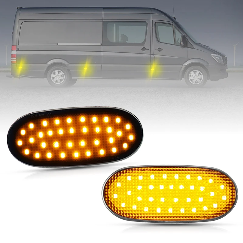 For Benz Sprinter W906 2006-2018 VW Crafter 2006-2016 Clear & Smoked ...