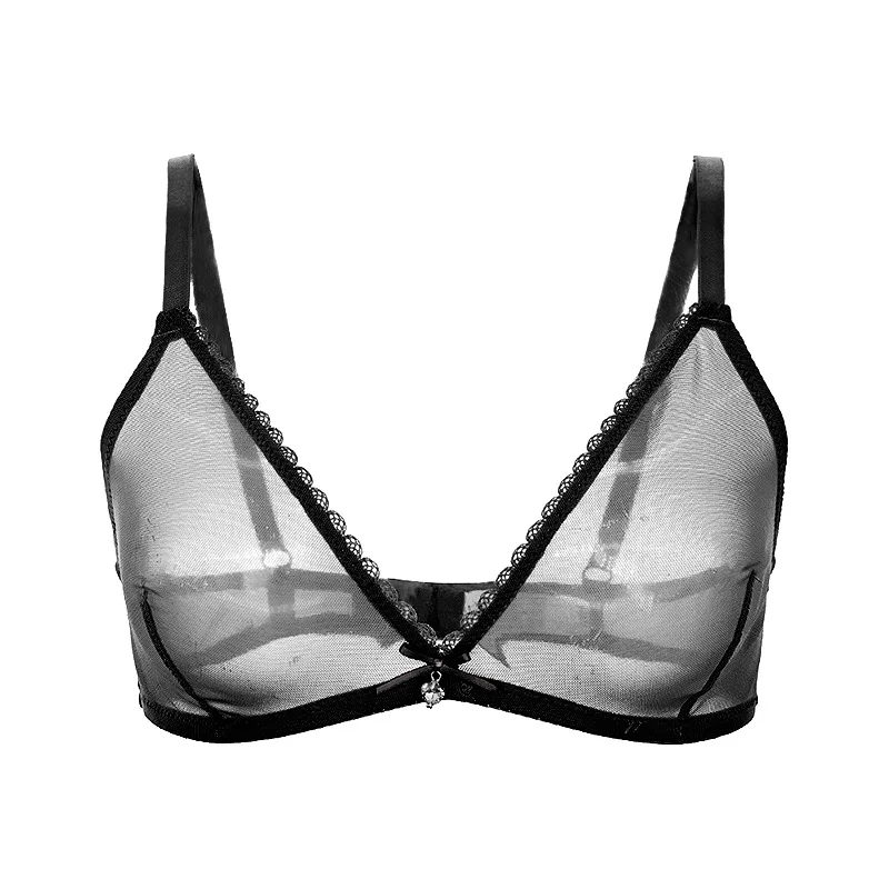 Summer New Women Sexy Mesh Transparent Black Underwear Ultra-thin Gauze ...