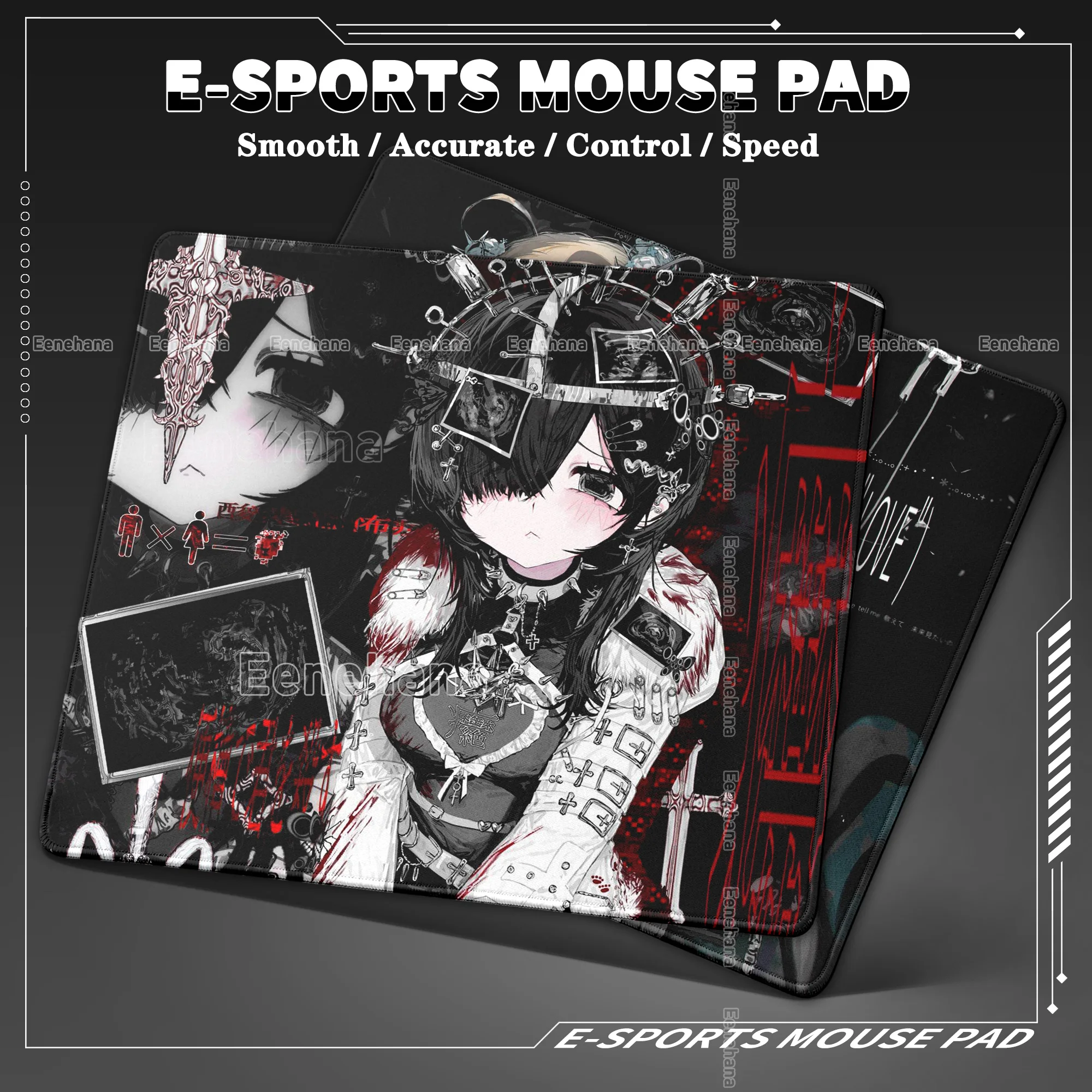 Anime Dark Wind Maid Mouse Pad Speed E-Sports Waterproof Keyboard ...