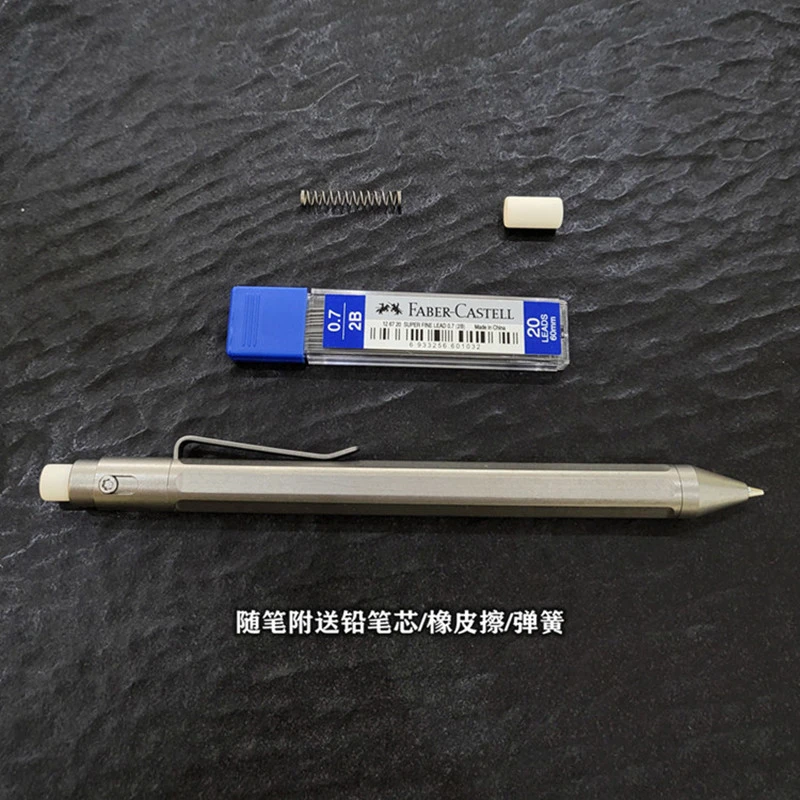 Titanium Alloy 0.5mm Automatic Pencil Metal Rod Mechanical Pencil 1Pcs ...