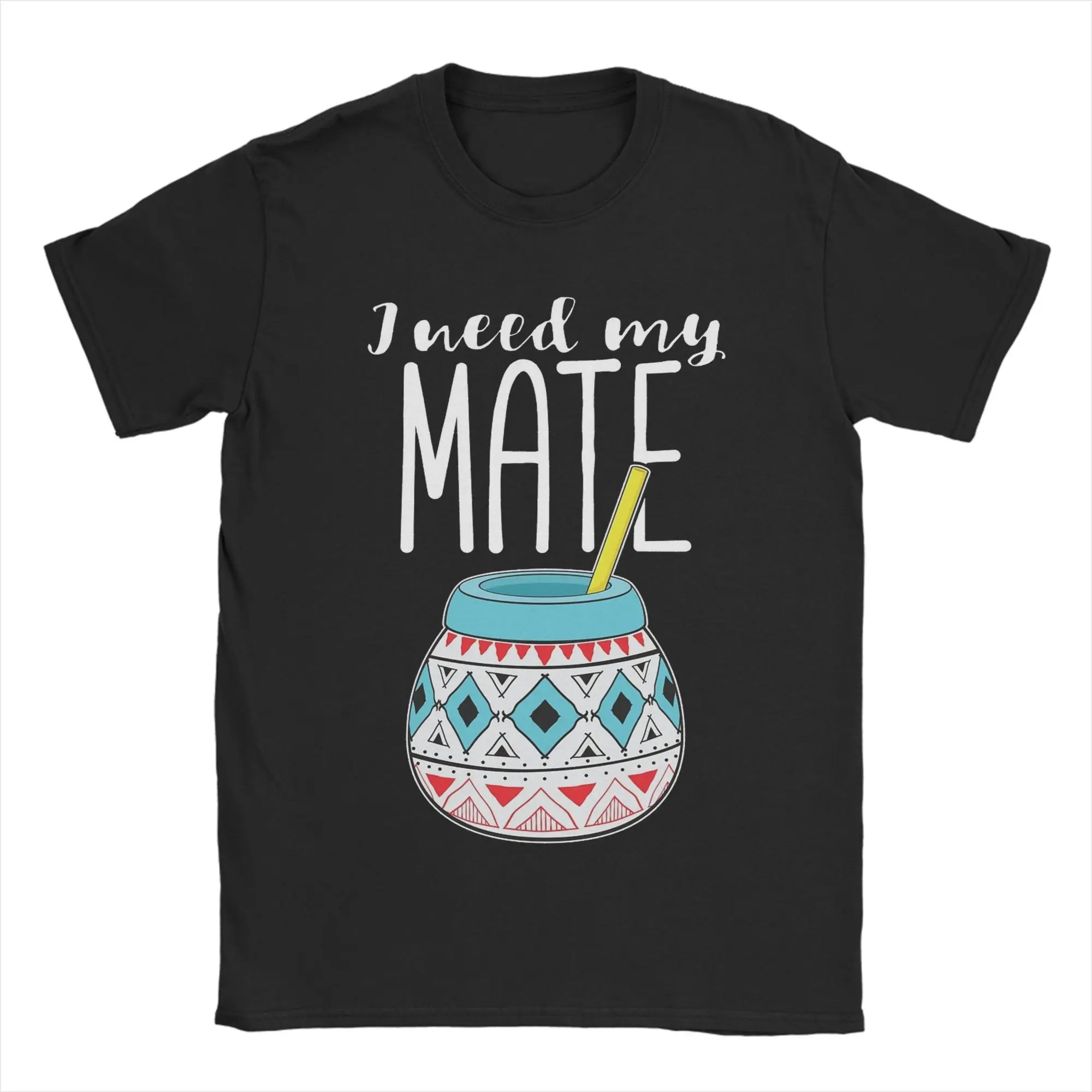 Men's Yerba Mate Tea T Shirts Cotton Clothes Hipster Short Sleeve Crew ...