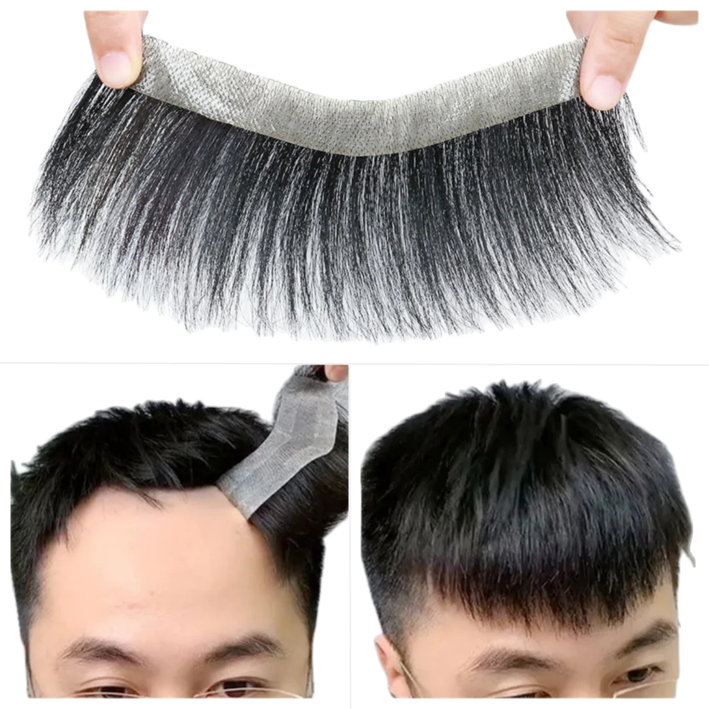Invisible-Thin-Skin-Base-Hairline-for-Men-Human-Short-Hairpiece-Male ...