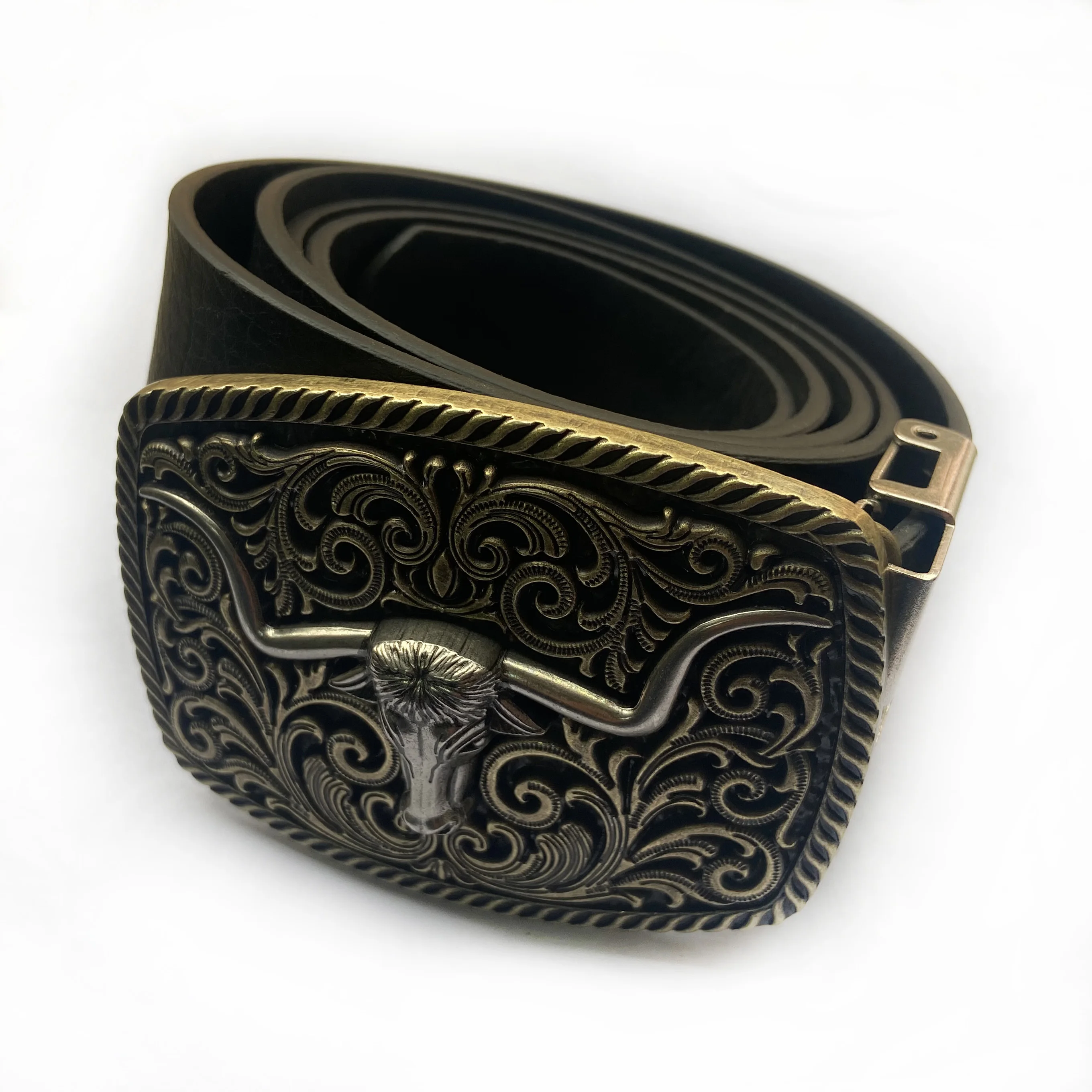 BuckleClub retro zinc alloy western Bull head belt buckle loop FP-03754 ...