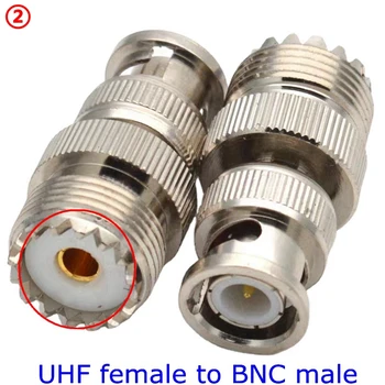 1Pcs SO239 PL259 UHF Male Female To BNC Male Female Connector Q9 BNC To UHF PL259 SO239 Right ...