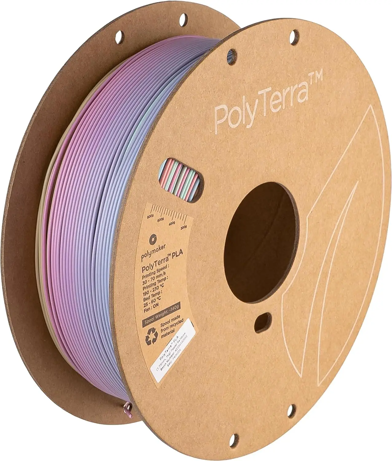 Polymaker-Matte-Rainbow-PLA-Filament-1-75mm-Multicolor-Gradient-PLA-3D ...