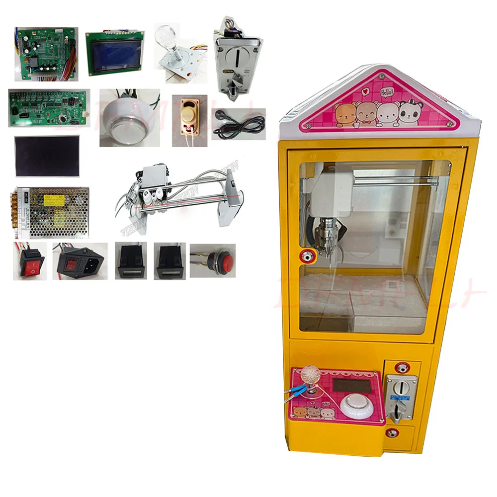 Mini-Claw-Machine-With-Bill-Acceptor-Coin-Operated-Candy-Vending ...