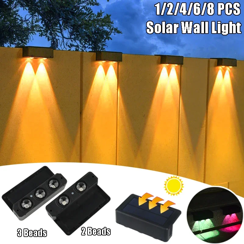 Solar-LED-Outdoor-Wall-Lights-l-mpada-imperme-vel-para-p-tio-cerca ...