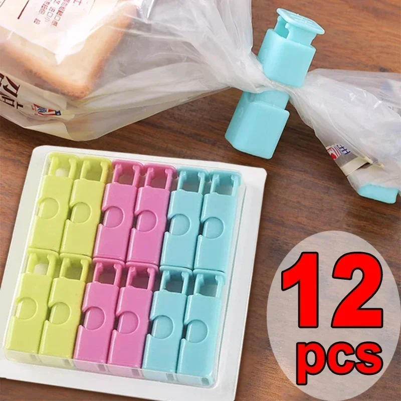 1-12pcs-Sealing-Clips-for-Fresh-Food-Bread-Snack-Bags-Spring-Clamp ...