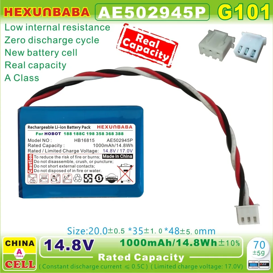 AE502945P-HB16815-14-8V-1000mAh-Li-Ion-Battery-For-Window-Cleaning ...