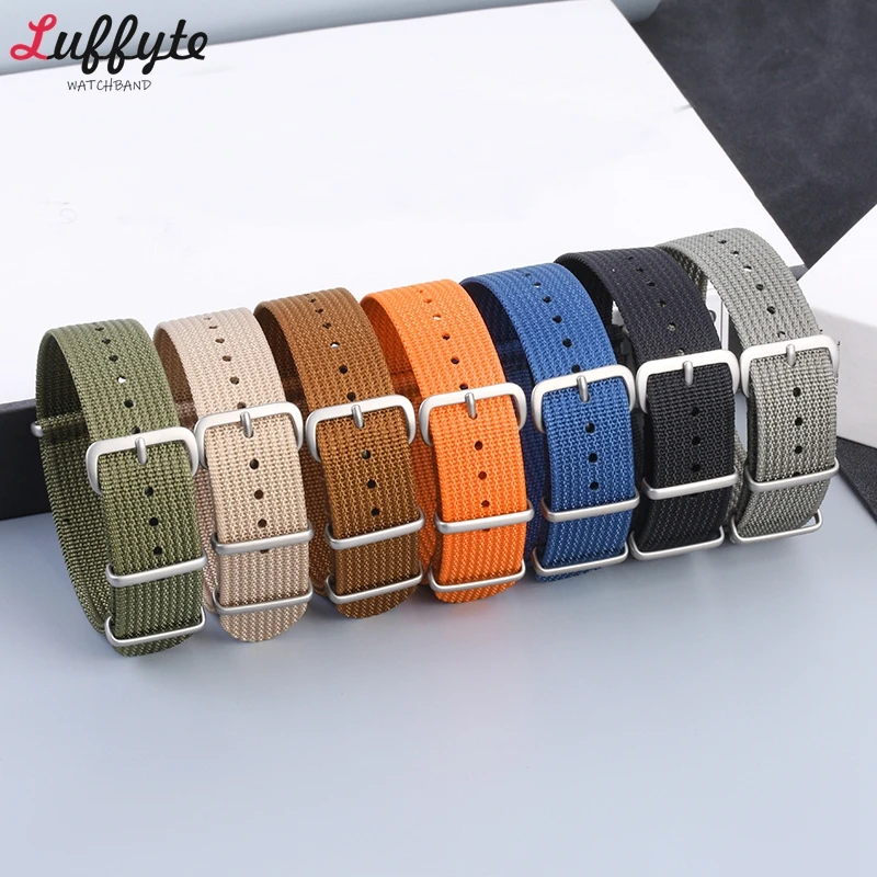 Nylon Watch Band 18mm 20mm 22mm Comfortable Watch Straps Military Watch ...