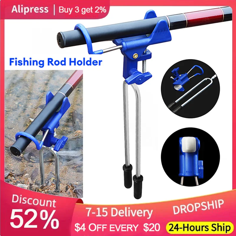 Clamp-On-Type-fishing-Rod-Bracket-360-Degrees-Adjustable-Stainless ...