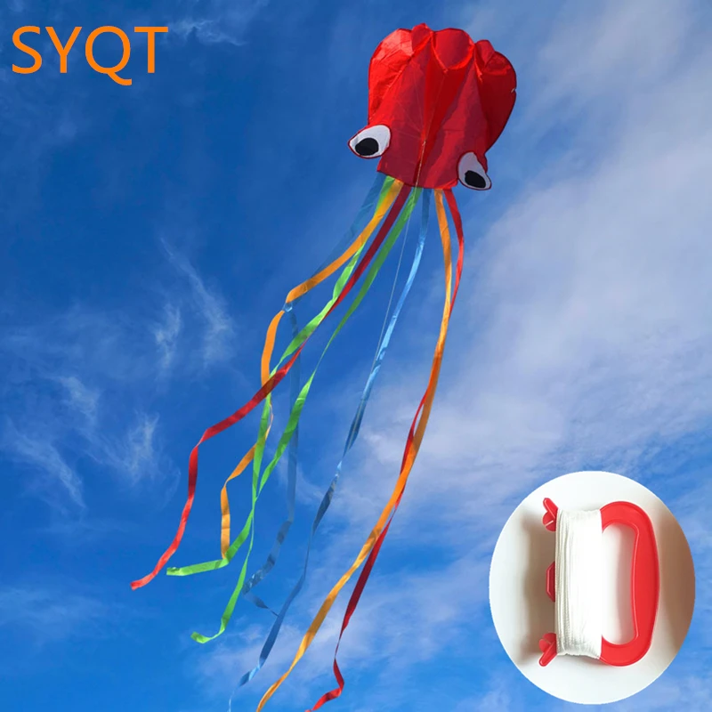 New-3m-Soft-Octopus-Kite-Outdoor-Sports-Non-framework-Foldable-Animal ...
