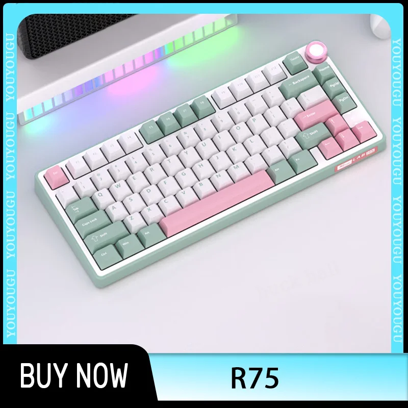 Royal-Kludge-teclado-inal-mbrico-para-juegos-Rk-R75-81-teclas-75-juntas ...