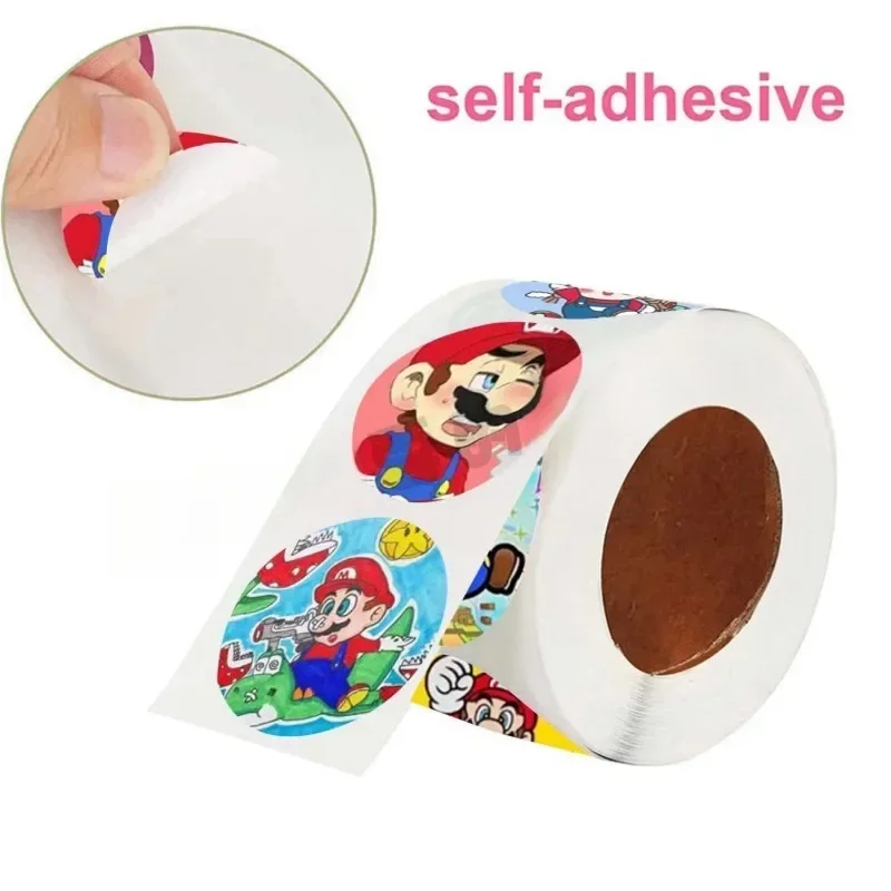 Pegatinas-de-Super-Mario-Bros-para-ni-os-etiqueta-decorativa-de-dibujos ...
