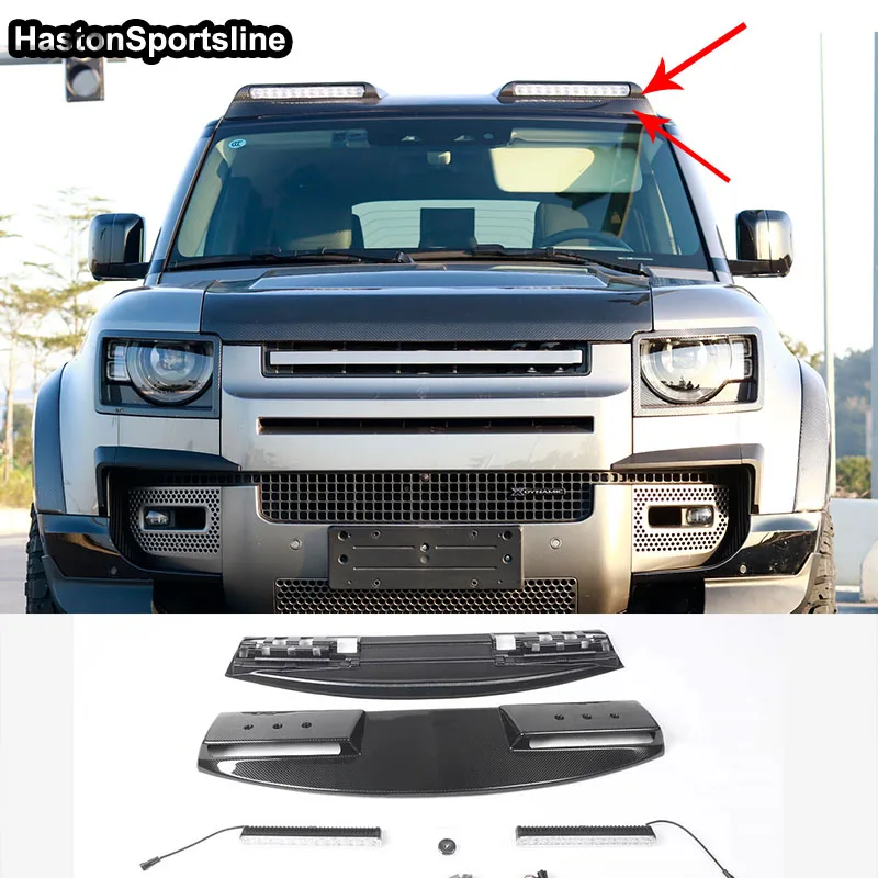 For Land Rover Defender 2020-2022 Dry Carbon Fiber Roof Spoiler With ...