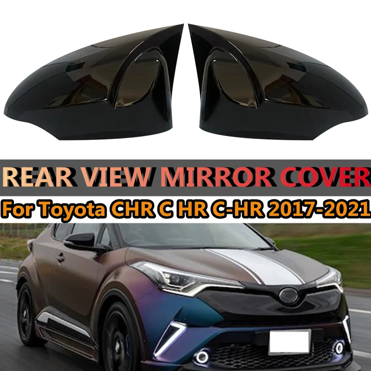 2x-For-Toyota-CHR-C-HR-C-HR-2017-2018-2019-2020-2021-Horn-Rearview ...