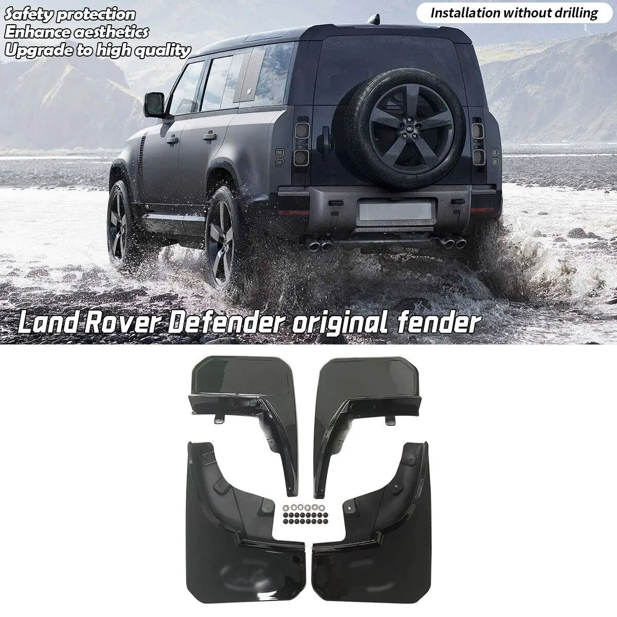 Fits-for-LR-Defender-130-2020-2023-Mud-flaps-Mudguards-Fenders-Splash ...