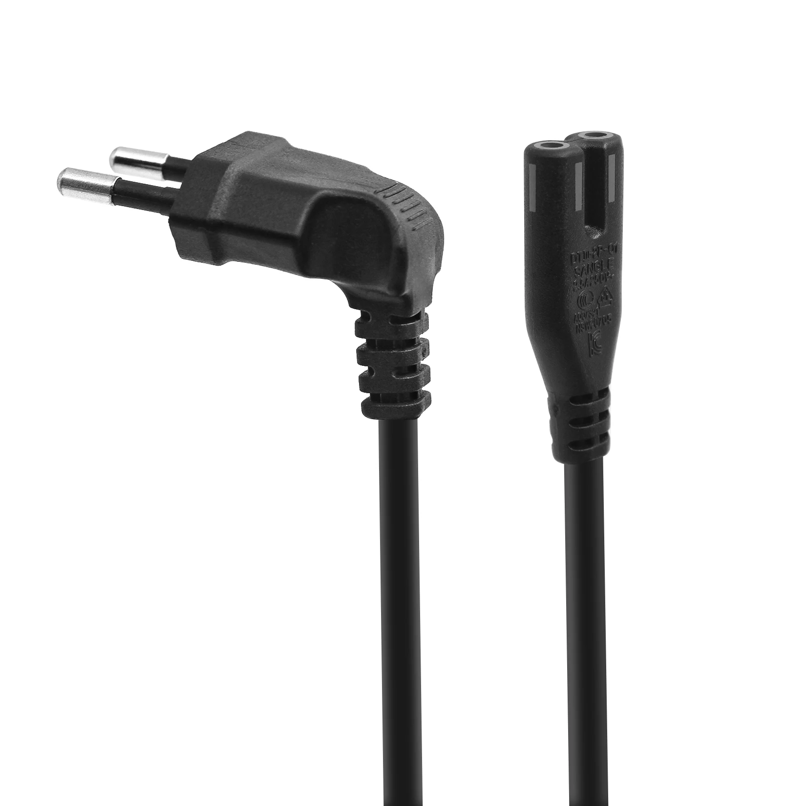 European EU power cord Angled European India AC Power Cord power cable ...