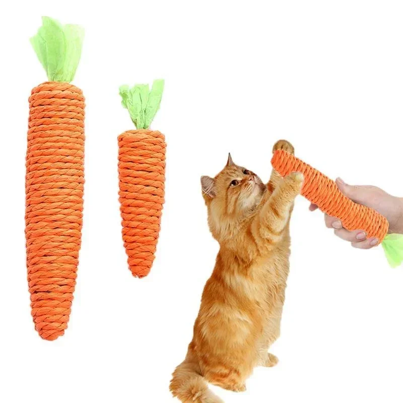 Pet-Cat-Toy-Paper-Rope-Carrot-Toy-Built-in-Bell-Small-Animals-Cute ...
