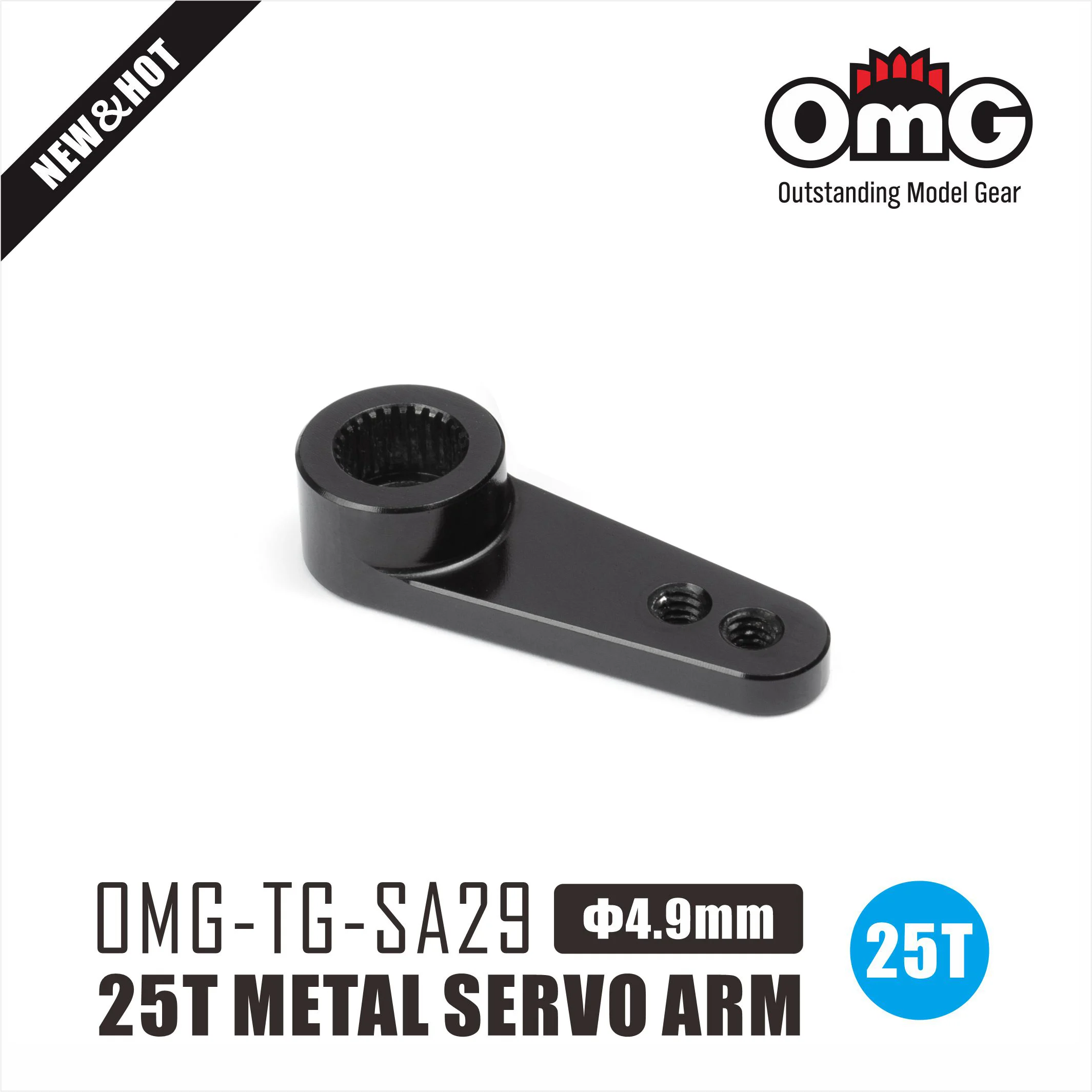 OMG-TG-SA29 25T Full Metal Servo Arm Horn Gear Spline 4.9mm Rocker Arm ...