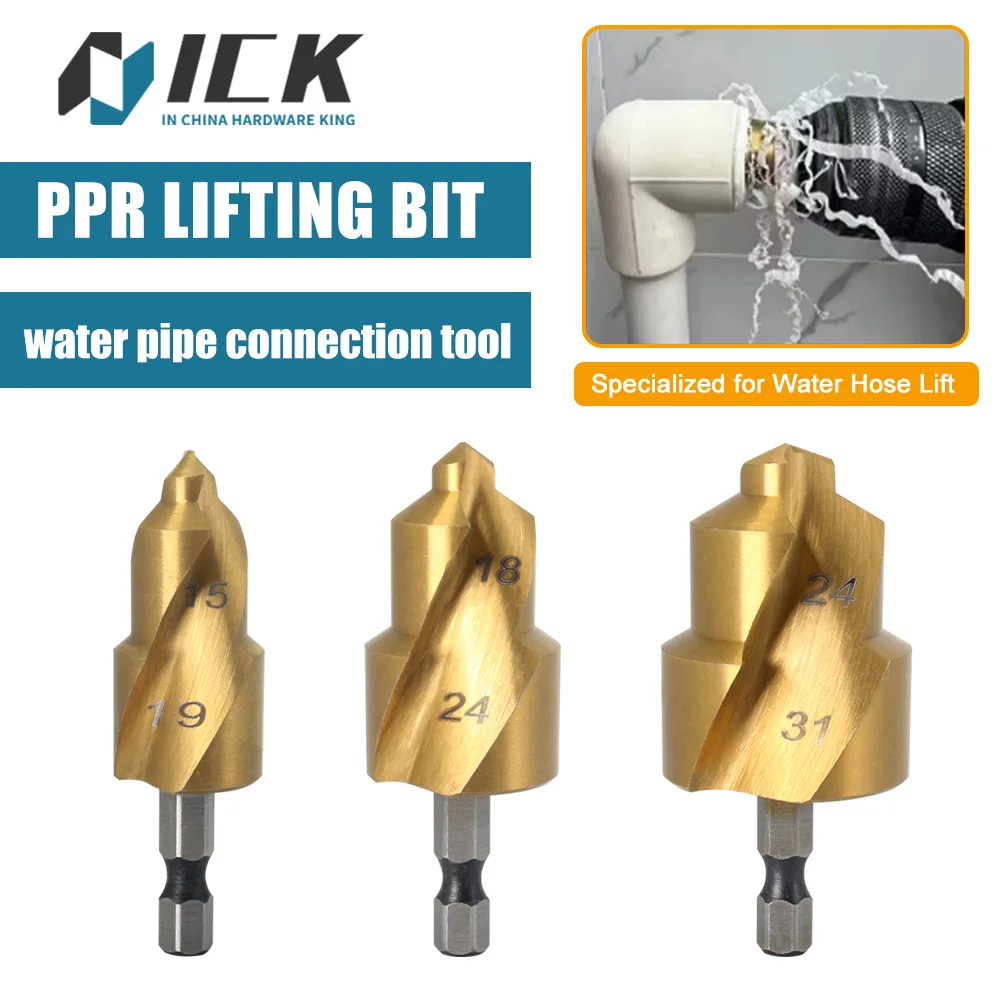 PPR-Lifting-Stepped-Drill-Bit-Hexagon-Shank-Water-Pipe-Connection-Tool ...