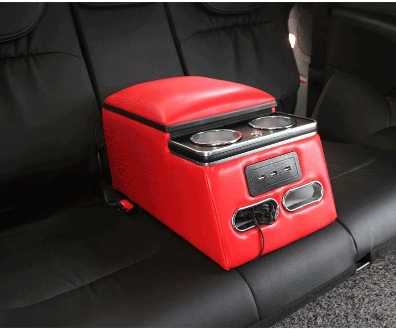 Car Center Console SILIVN Center Console, Upgraded 7 Color Mood ...