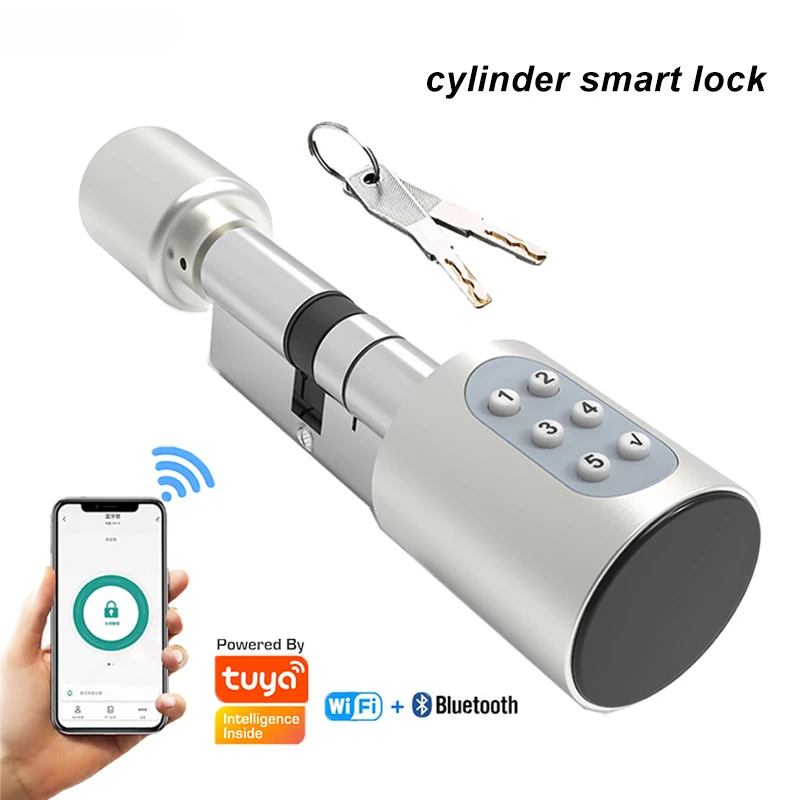 Tuya-BLE-Smart-Door-Lock-DIY-Cylinder-Digital-Password-APP-Keys-IC-Card ...