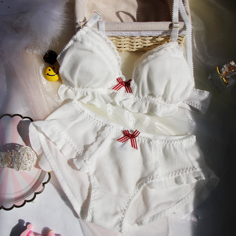 Ropa-interior-japonesa-de-algod-n-para-mujer-bragas-de-encaje-con ...