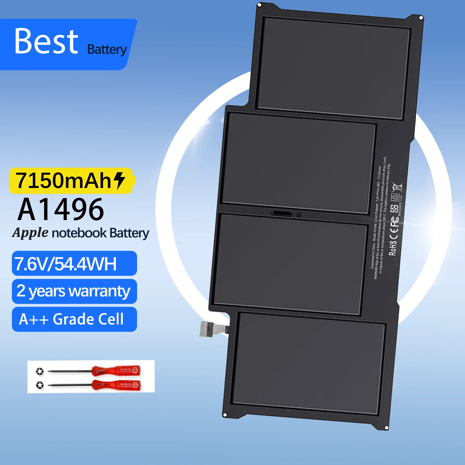 A1405 Laptop Battery A1496 For Apple MacBook Air 13" A1466 2012/2013 ...