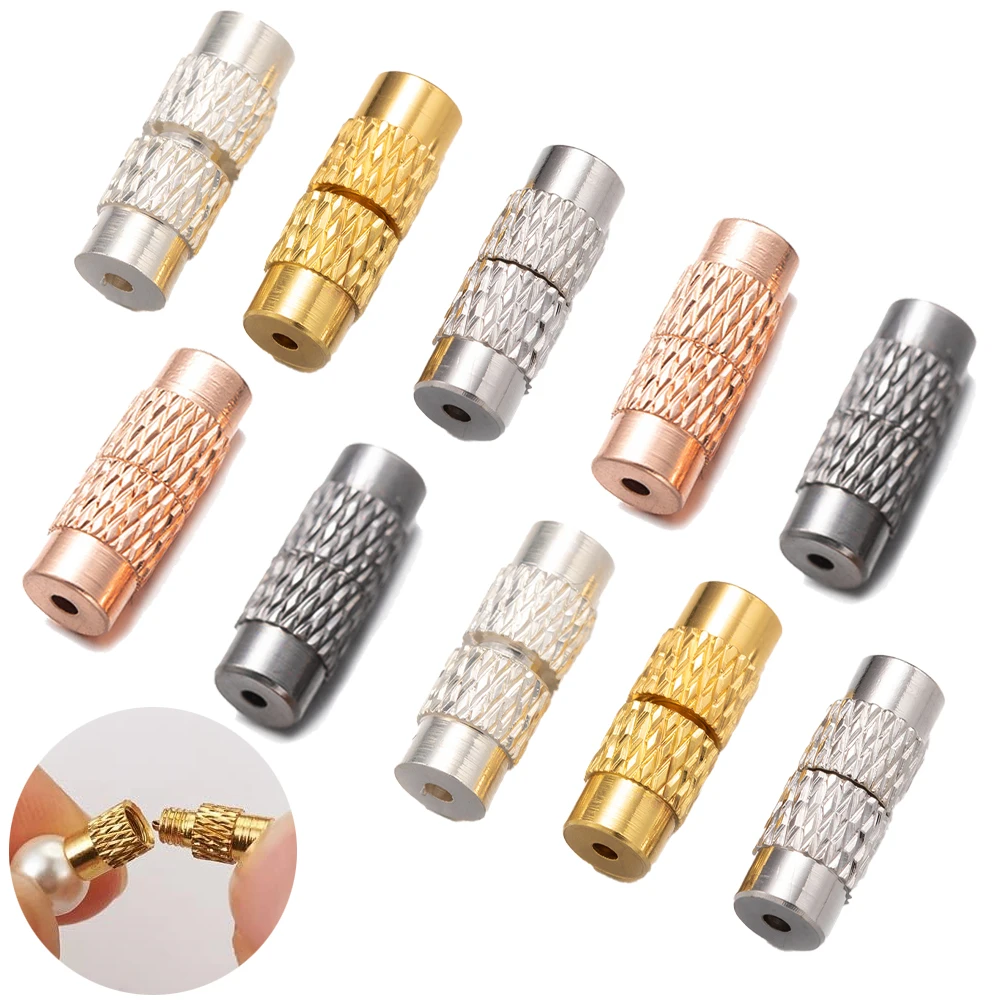 20pcs-Brass-Screw-Clasps-Cord-End-Caps-Tip-Connector-Closure-Lock-For ...