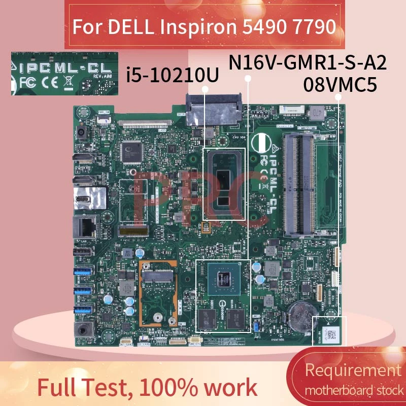 For DELL Inspiron 5490 7790 i5 10210U All in one Motherboard 08VMC5 ...