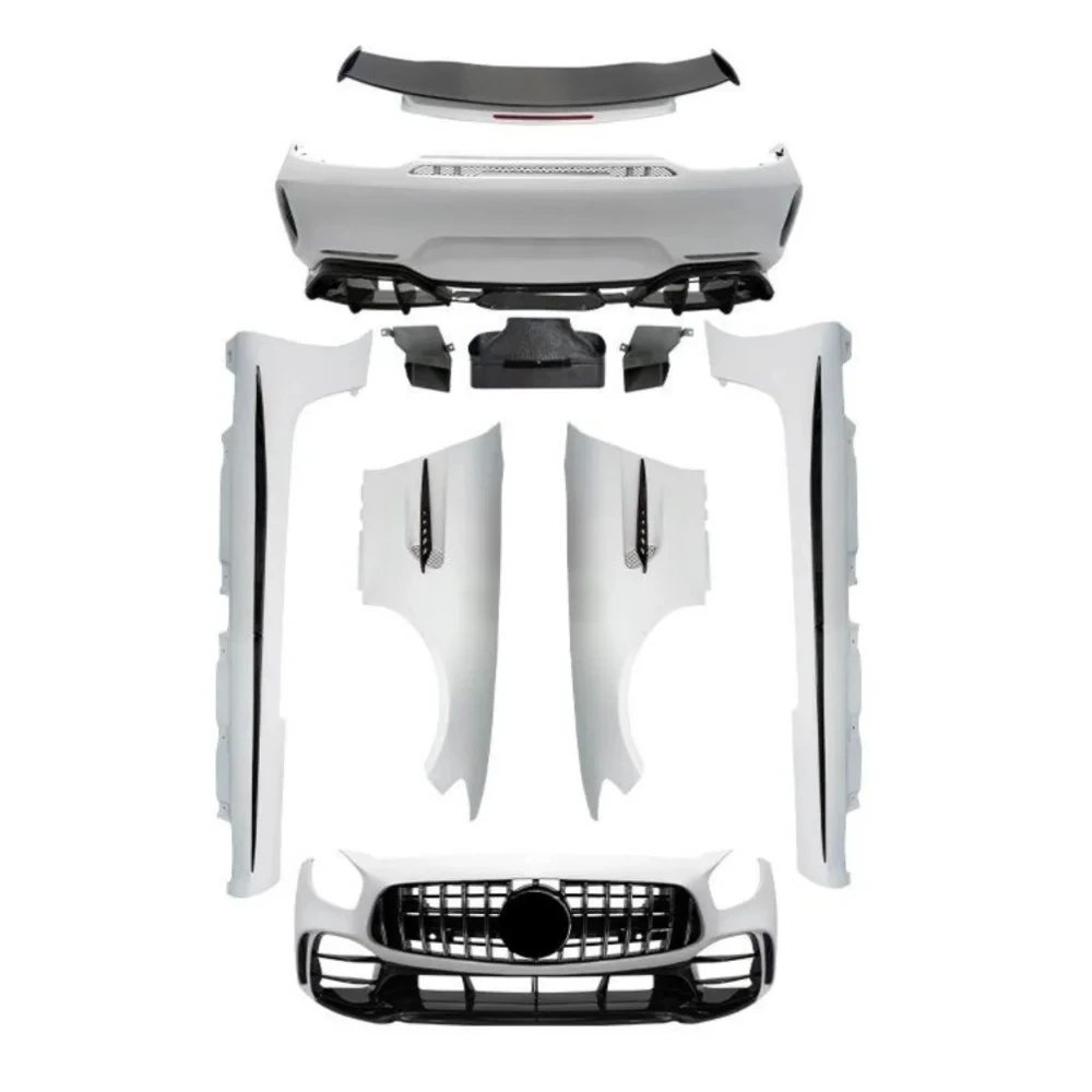 Car Surround Body Kit Front rear bumper grill Side skirt spolier fender ...