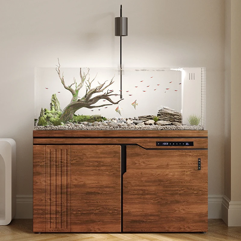 Stream-fish-tank-large-living-room-household-ultra-white-glass-original ...