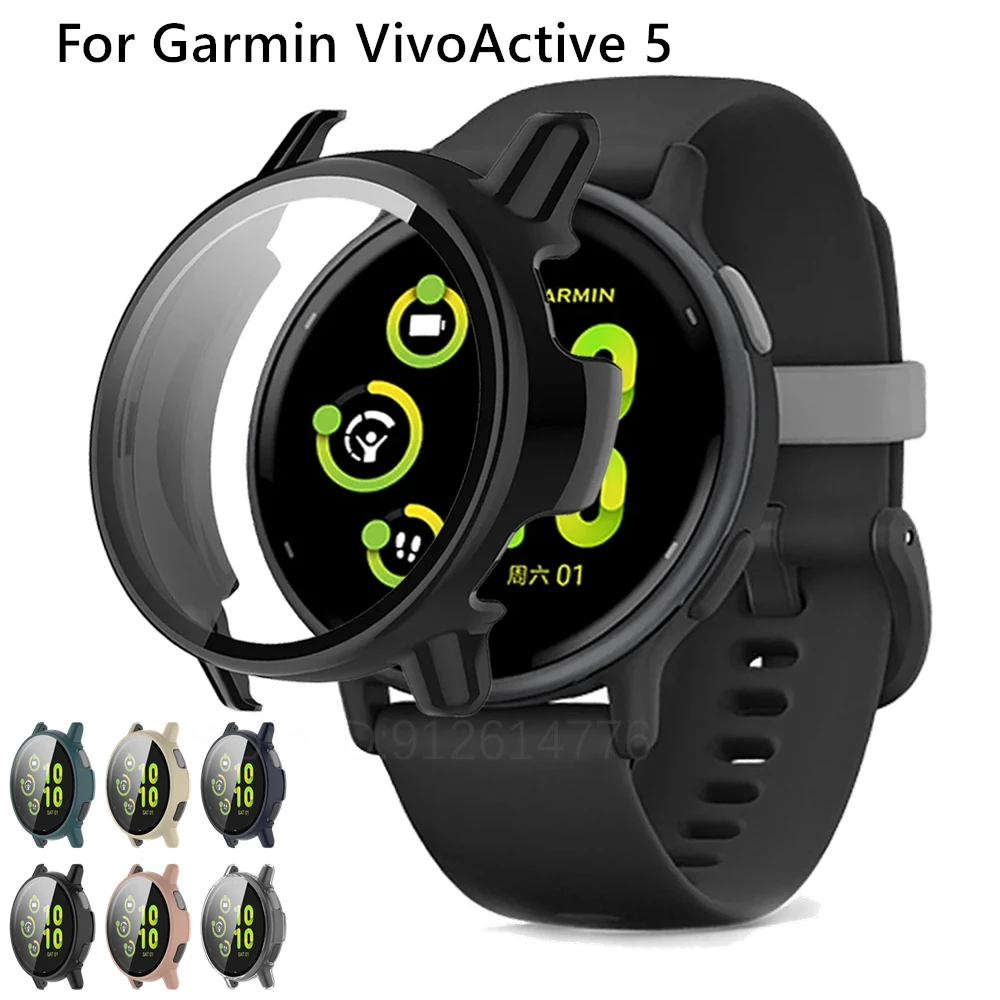 PC Protective Cover For Garmin Vivoactive 5 9H Glass Case For Garmin ...