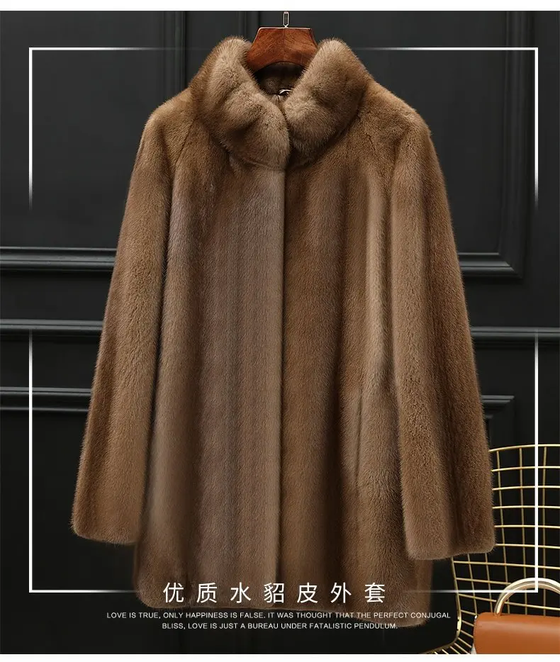 Женская шуба из натурального меха норки | AliExpress