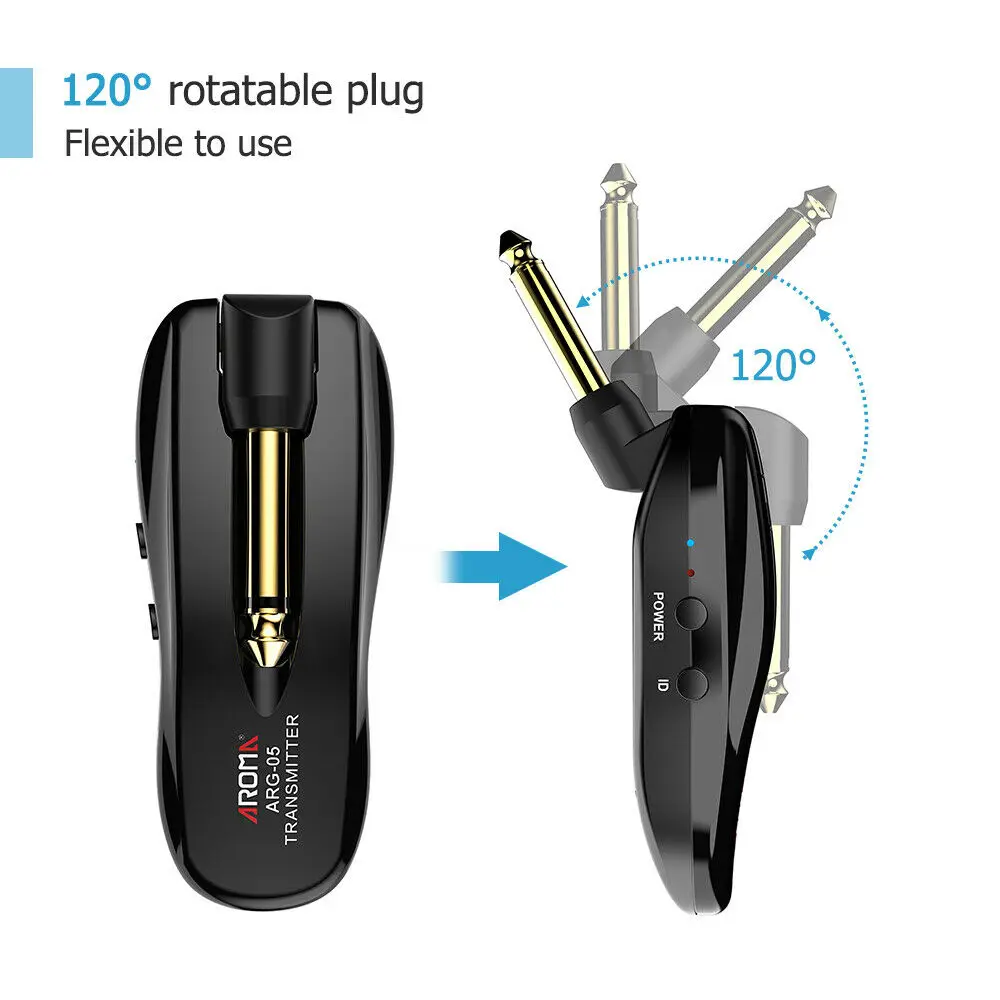 Aroma 5.8GHZ Wireless Microphone System ARC1 Rechargeable Transmitter ...