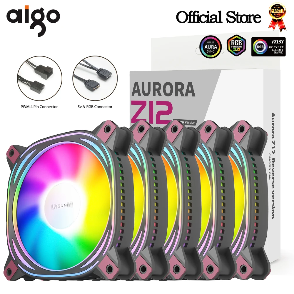 Ventilador-do-caso-do-computador-do-Aigo-z12-120mm-rgb-4pin-pwm-pwm-3-v ...