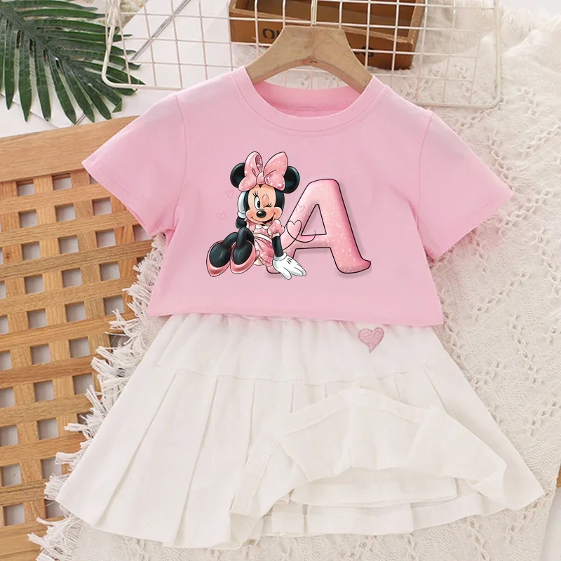 Conjunto-de-ropa-de-Minnie-Mouse-para-ni-a-2-piezas-Falda-plisada ...