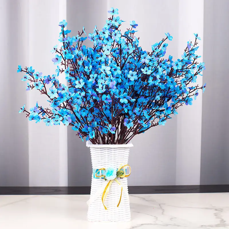 Artificial-Plants-Beautiful-Blue-BabysBreath-Christmas-Decor-Fake ...