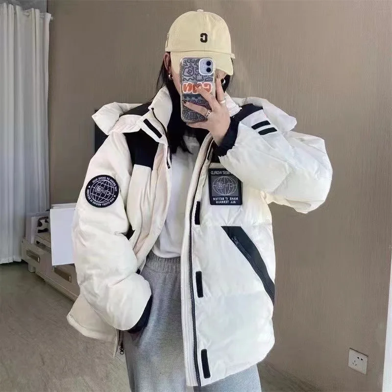 2023-Down-jacket-Women-s-short-white-duck-down-hooded-sportswear-jacket ...