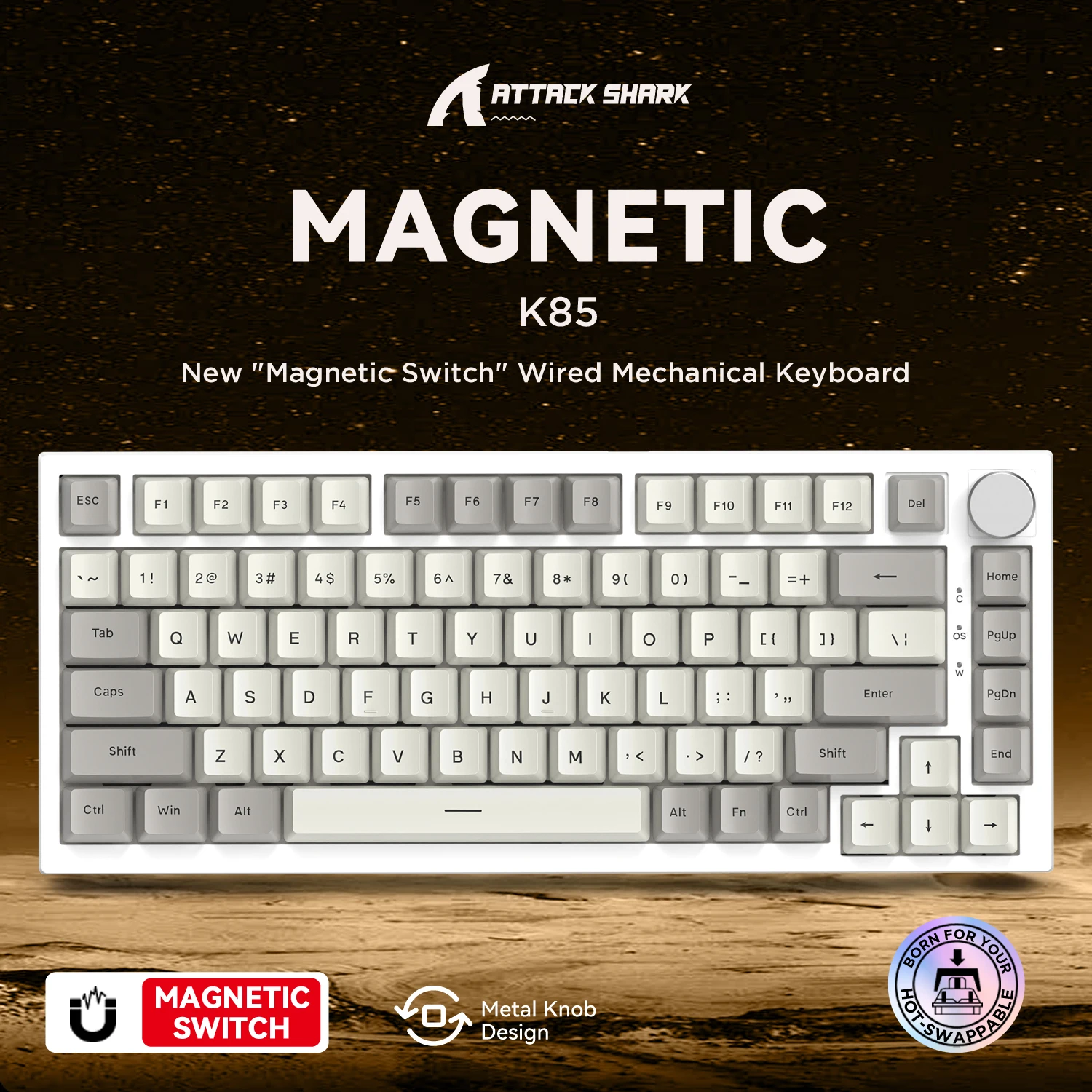 Attack-Shark-K85-Mag-Customisable-Mechanical-Keyboard-Magnetic-Switch ...