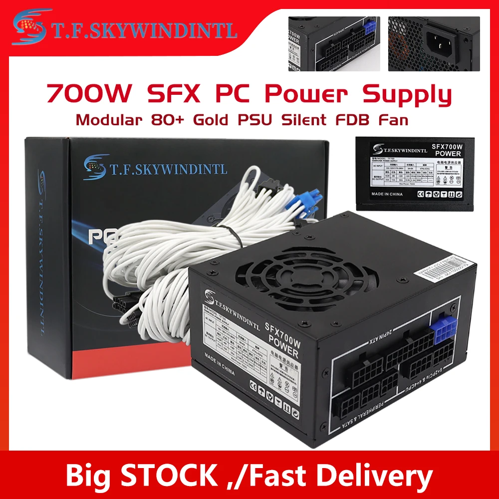 Fonte de alimentação modular completa itx sfx 700w fonte de alimentação ...