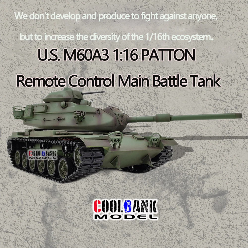 KUBIK-1-16-U-S-M60A3-Patton-Tank-Metal-Model-Remote-Control-Off-Road ...