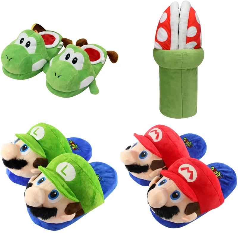 Kawaii-Mario-Luigi-Big-Poison-Piranha-Plant-Plush-Toys-Slippers-Cute ...