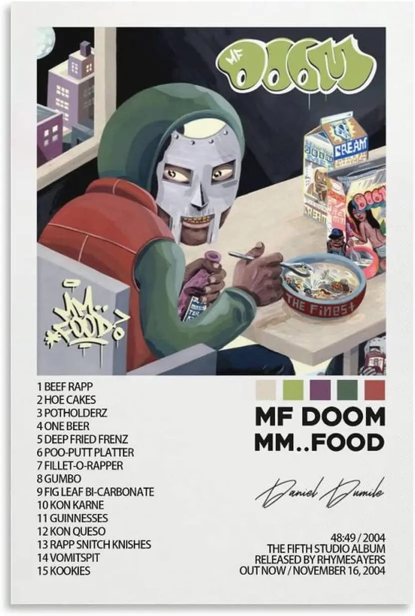 Shuki-Mf-Doom-Mm-Food-Album-Cover-Poster-Picture-Modern-Print-Vintage ...
