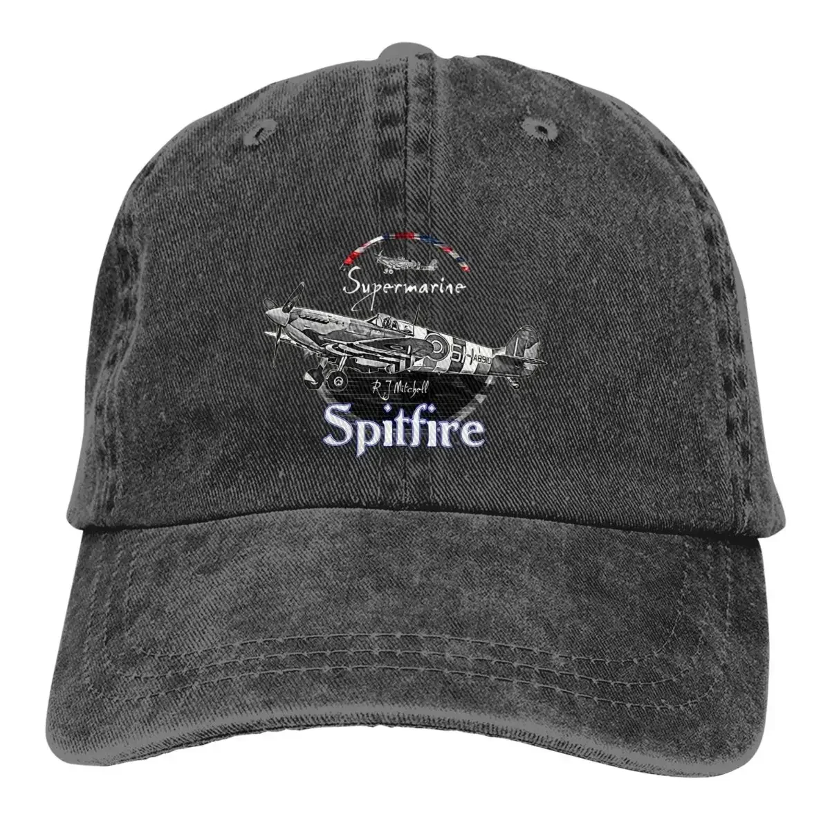 Supermarine-Vintage-English-WW2-Fighter-Aircraft-Baseball-Caps-Peaked ...