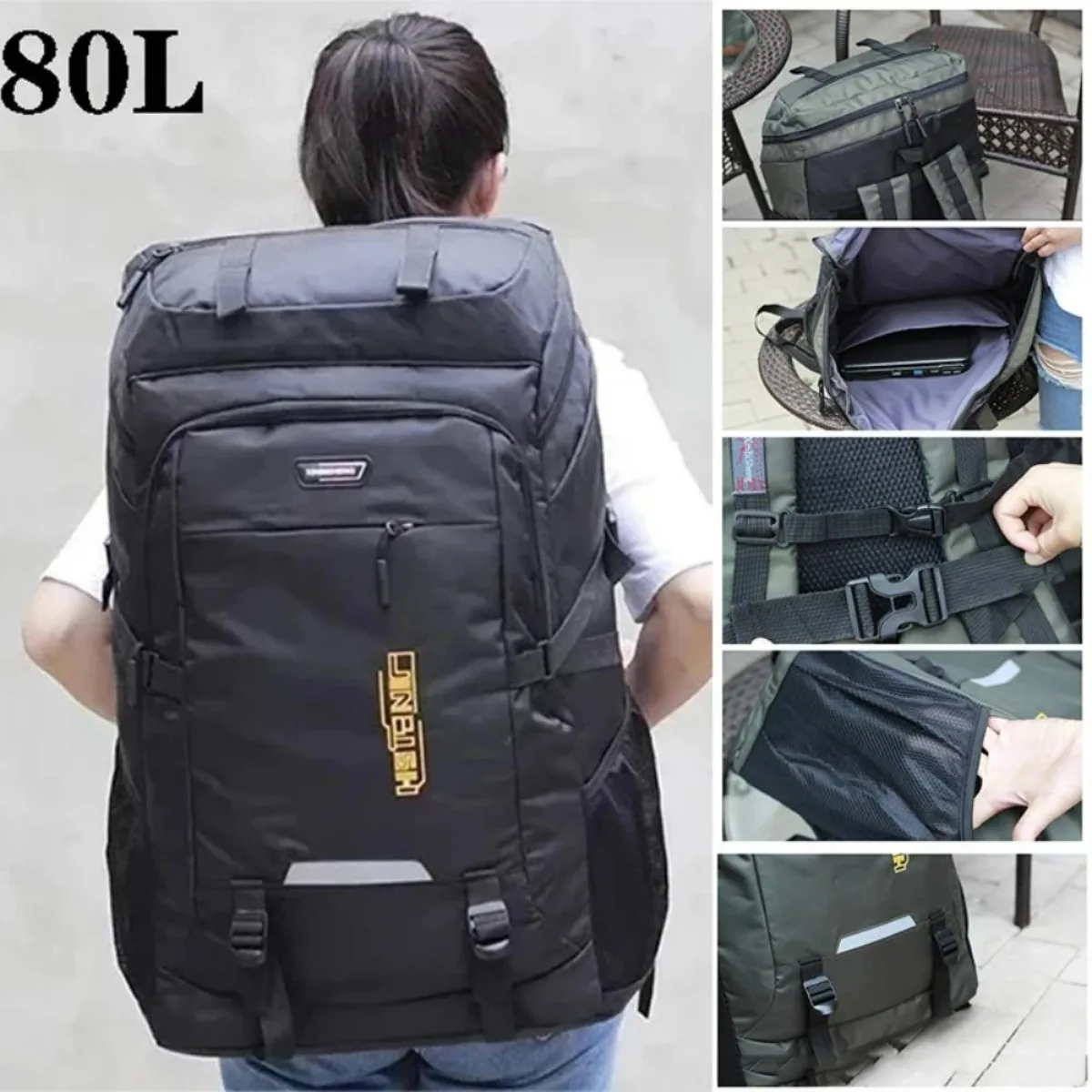 80L Super Large Capacity Package Men or Women High Quality Luggage Bags ...