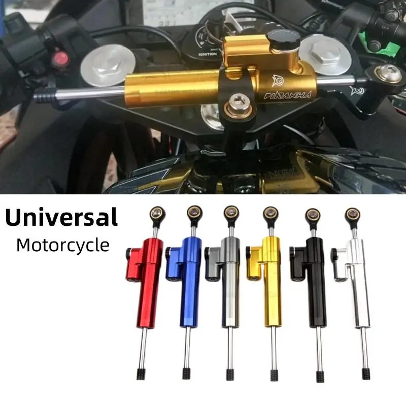 Universal Motorcycle Adjustable Damper Steering Stabiliz steering ...
