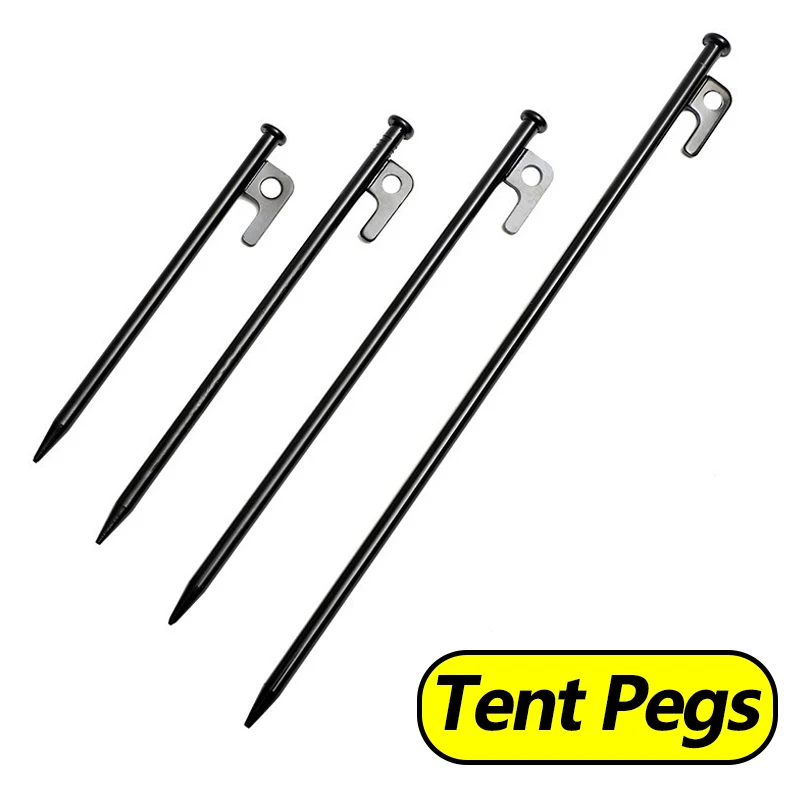 20/25/30/40cm Stable Steel Beach Tent Pegs Outdoor Canopy Nail for ...